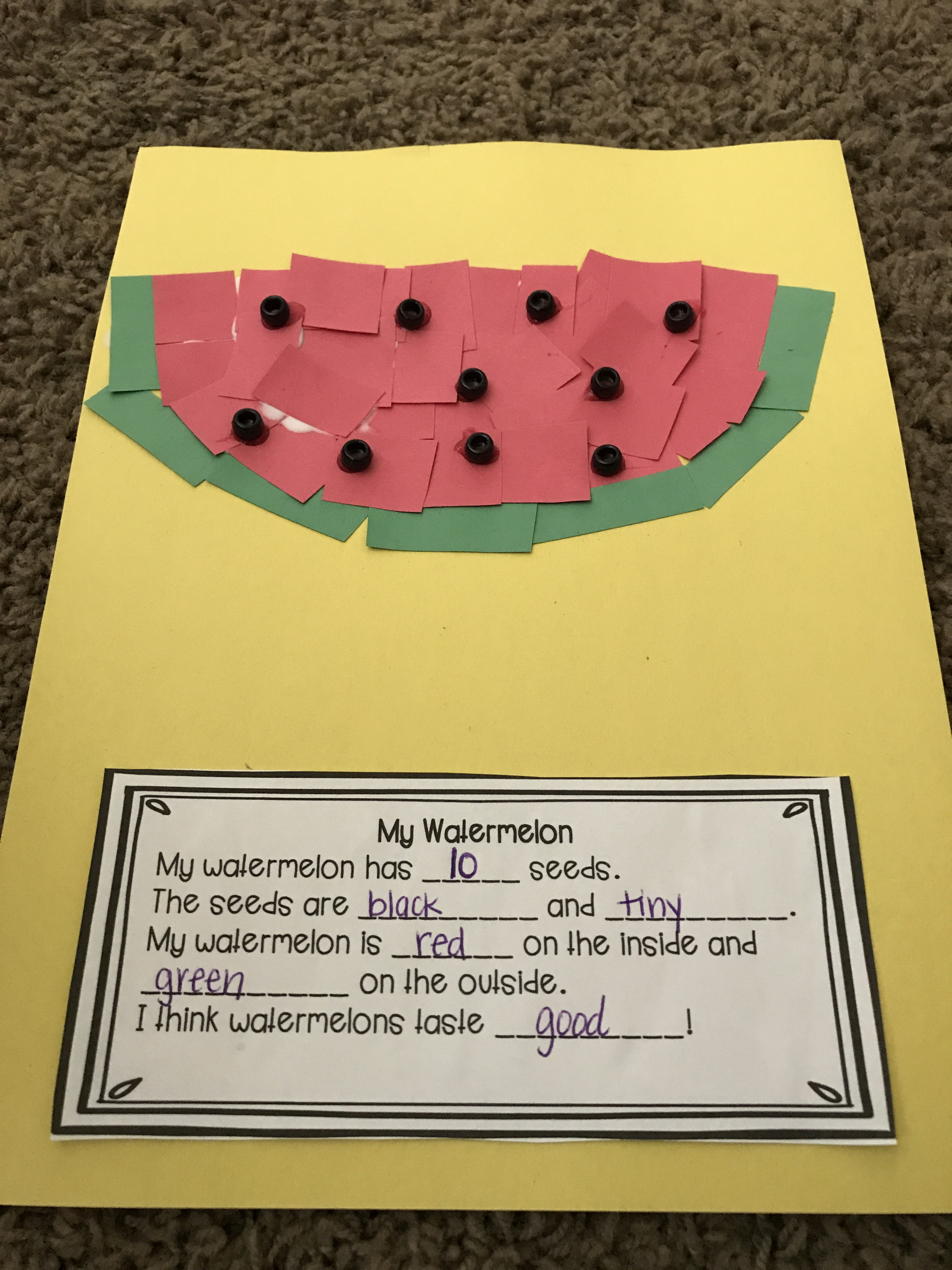 Speech Therapy Theme Review: Watermelons