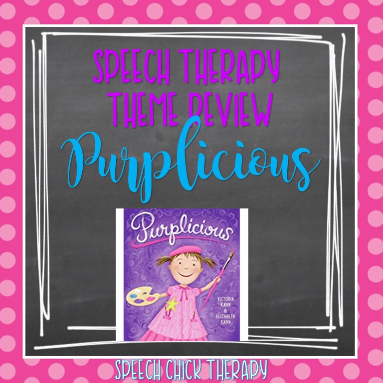 Speech Therapy Theme Review: Purplicious!